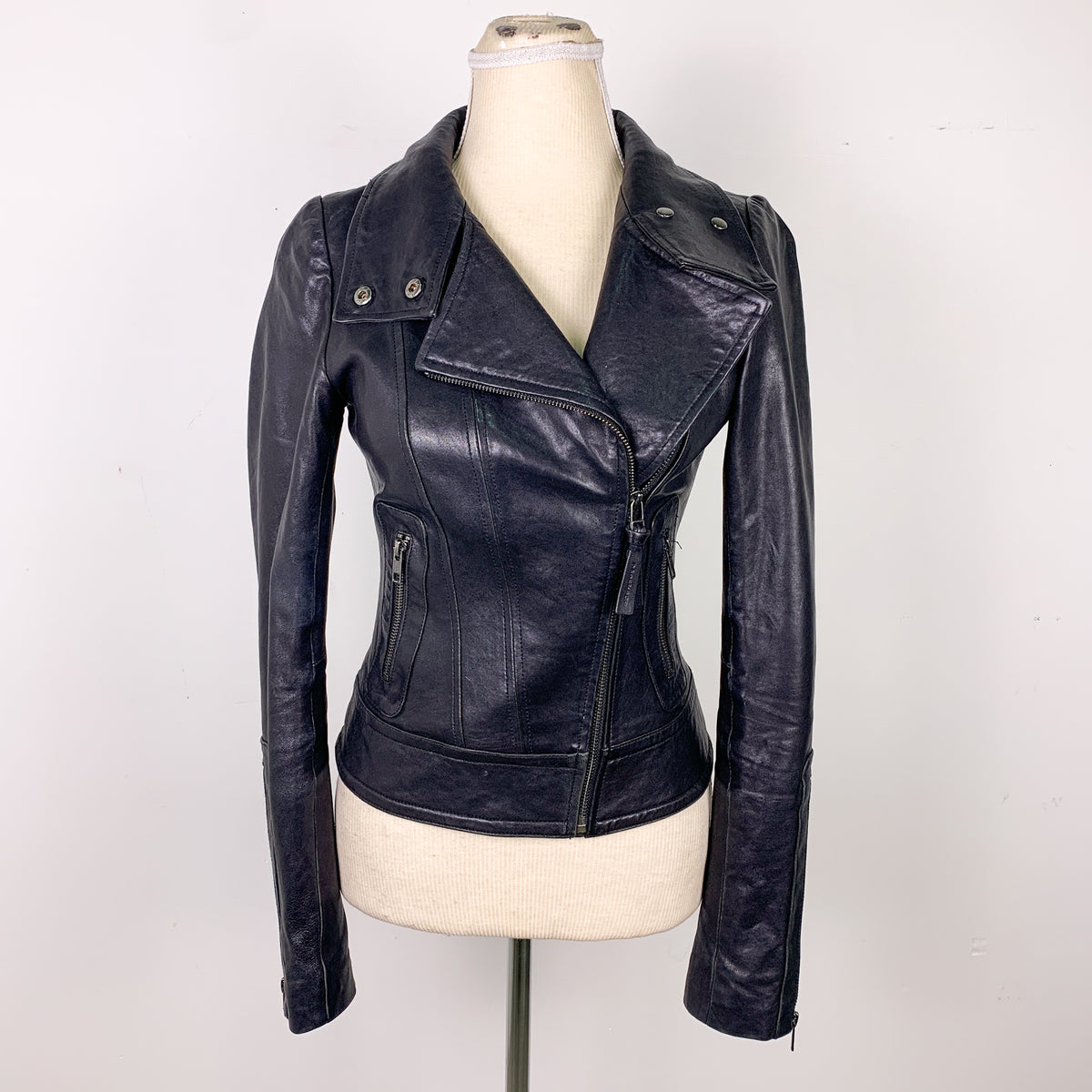 Mackage Aritzia Kenya Leather Lambskin Biker Jacket (XX-Small) – Double ...